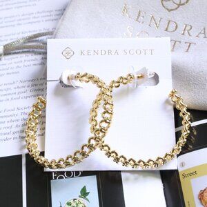 Kendra Scott | Jewelry | Kendra Scott Fallyn Gold Hoop Earrings | Poshmark